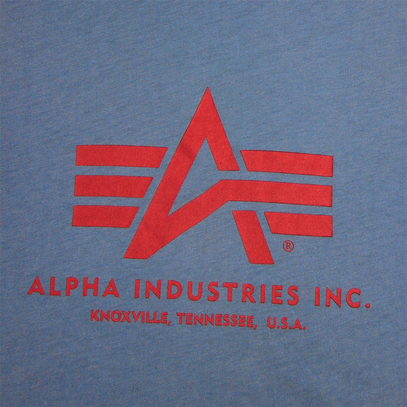 ALPHA INDUSTRIES Retro Basic Logo T-shirt Powder Blue