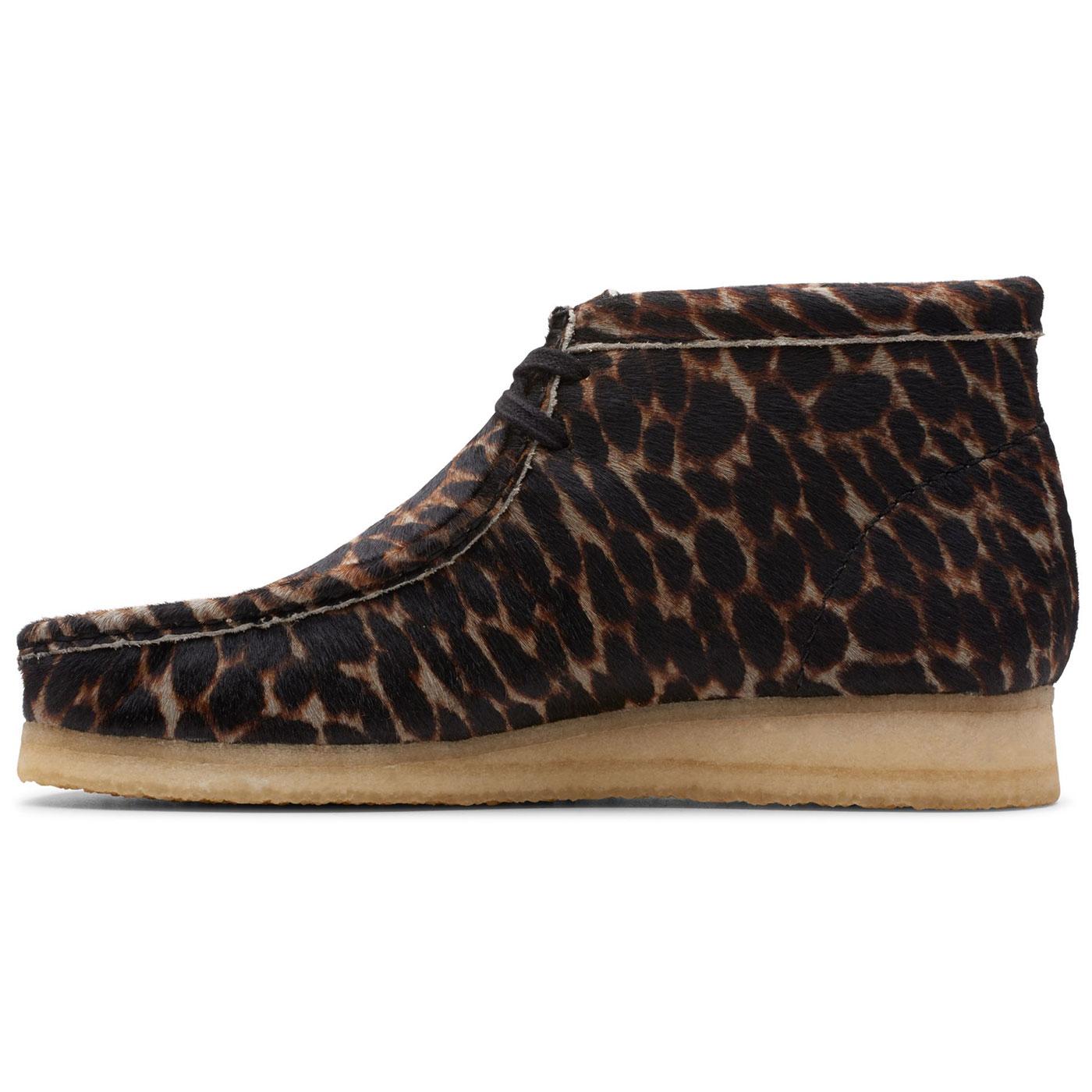 CLARKS ORIGINALS Wallabee Boots Retro Animal Print Shoes