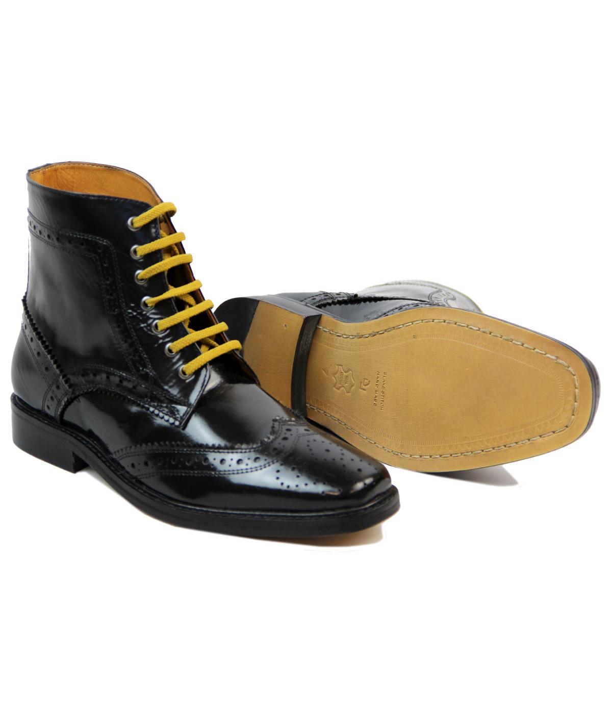 Landslide 2 DELICIOUS JUNCTION Mod Brogue Bovver Boots in Black