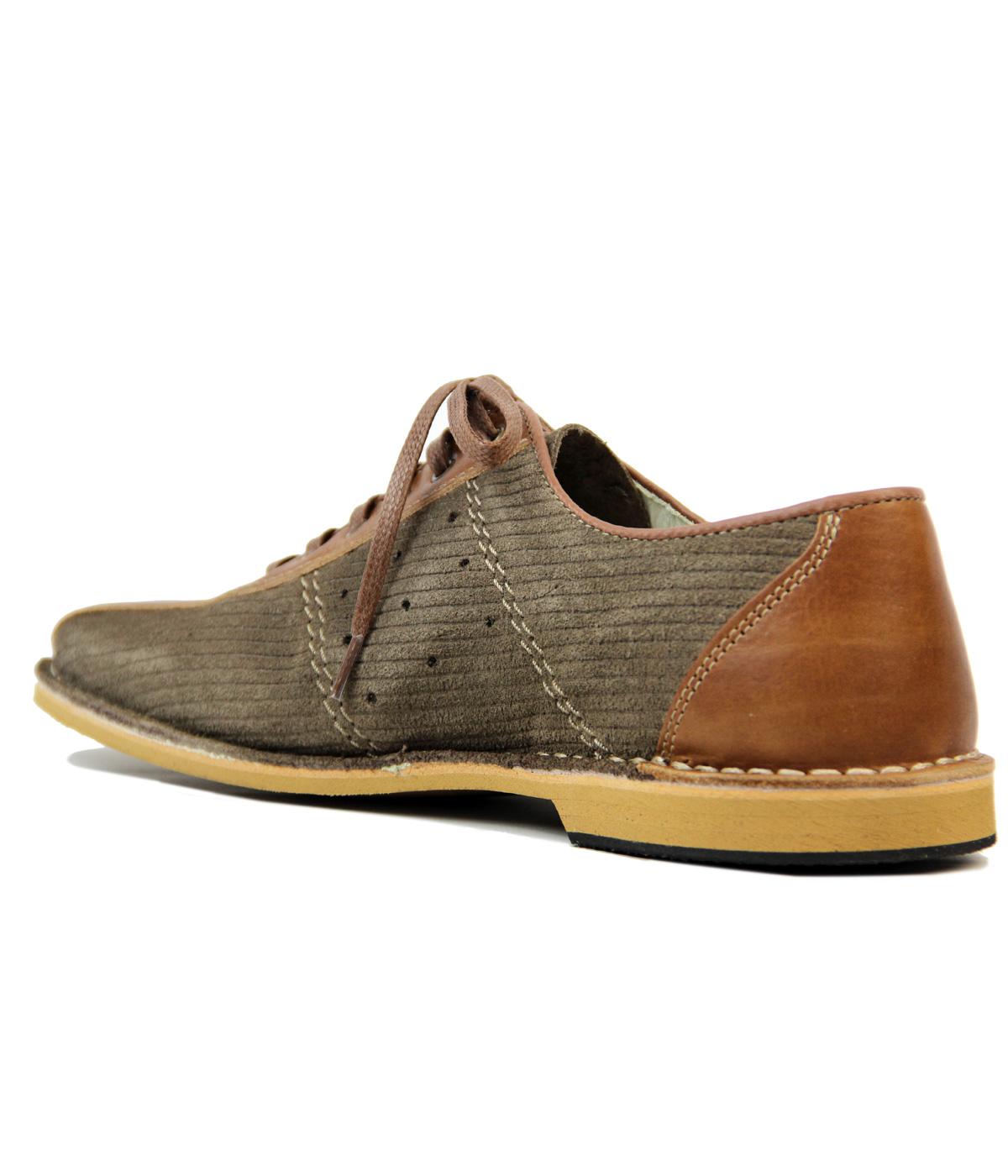 DELICIOUS JUNCTION Watts Retro Mod Bowling Shoes in Taupe