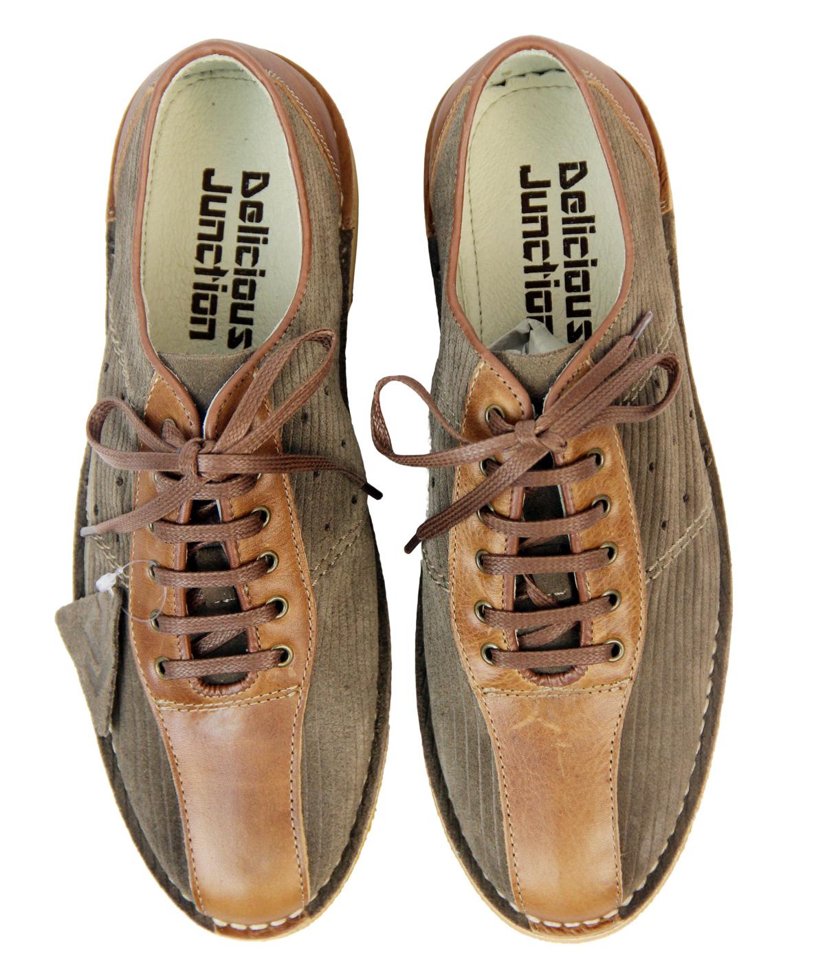 DELICIOUS JUNCTION Watts Retro Mod Bowling Shoes in Taupe