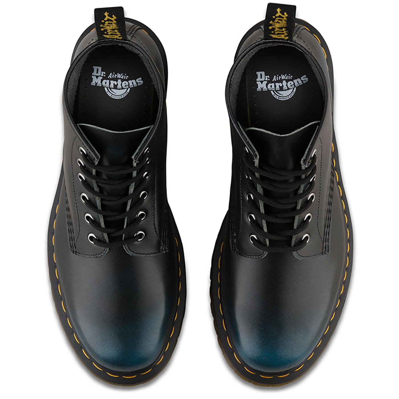 DR MARTENS MENS 101 Vintage Ombre 6 Eyelet Boots BLUE