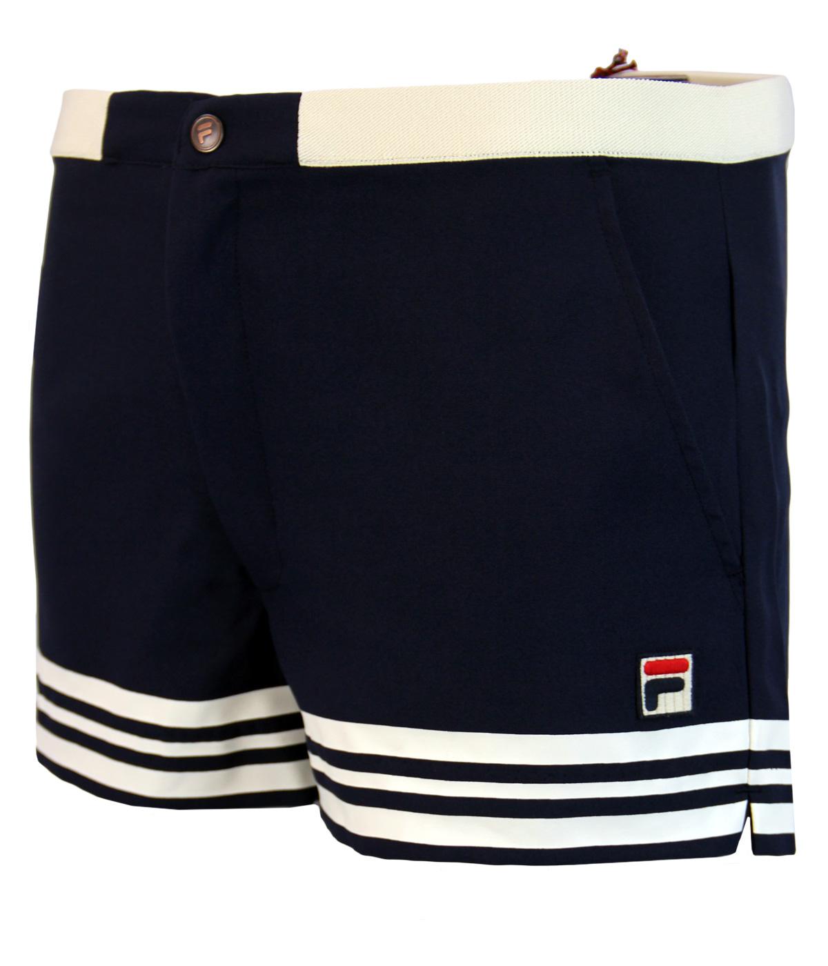 Fila Vintage Docka Retro Seventies Tennis Shorts In Peacoat