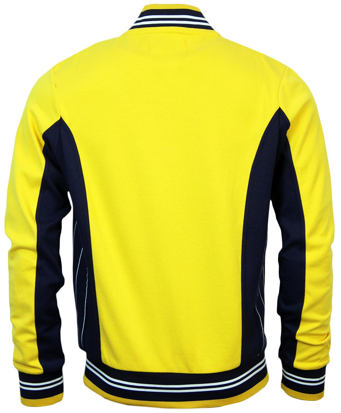 FILA VINTAGE Settanta Retro 1970s Track Top Yellow/Peacoat/White