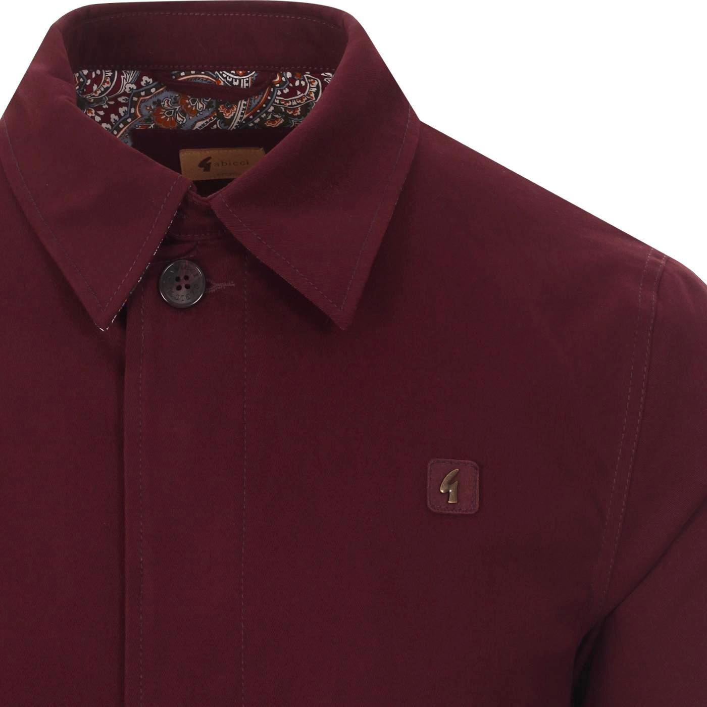 GABICCI VINTAGE 'Houghton' 60s Mod Mac Jacket Rioja Red