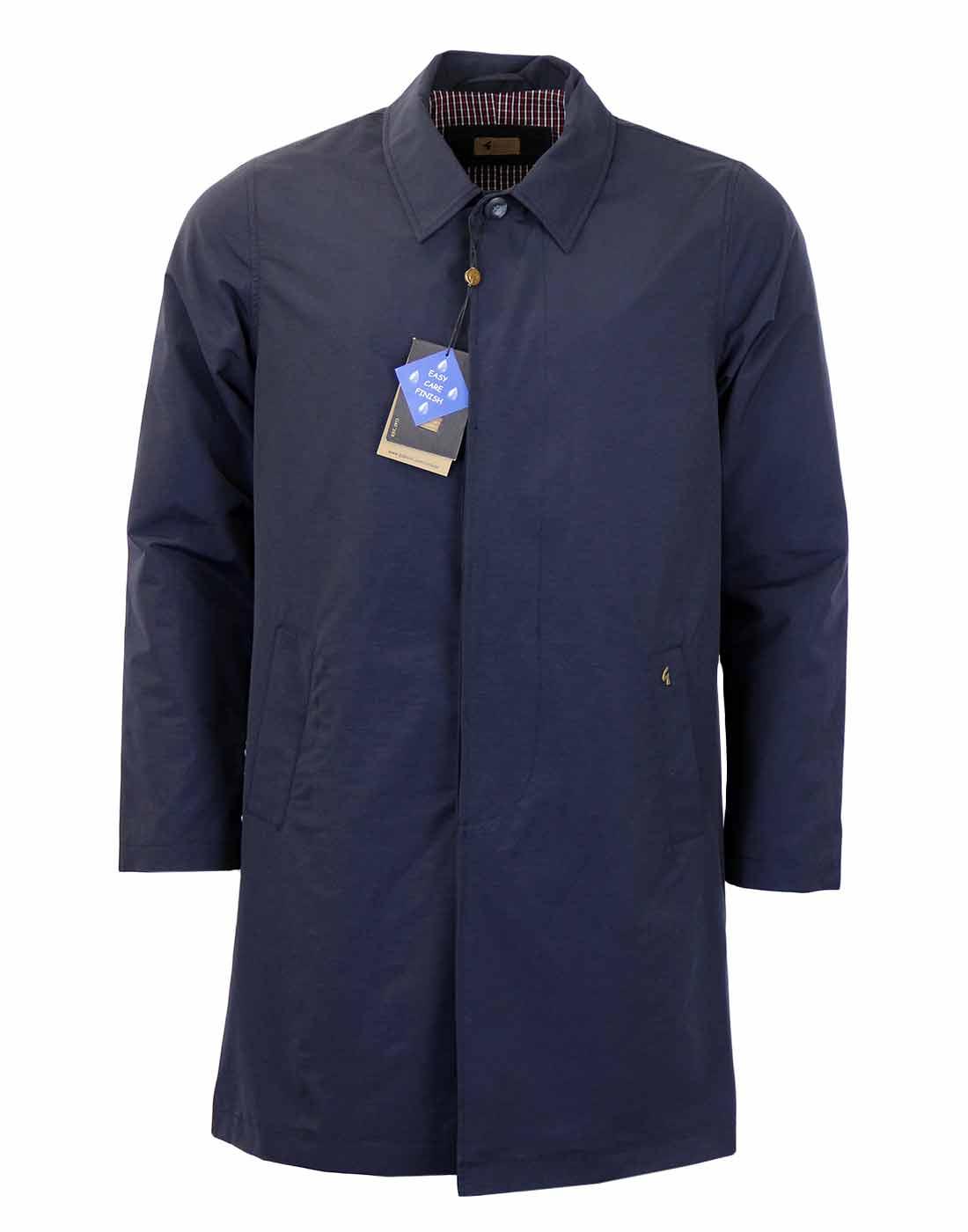 GABICCI VINTAGE Retro Mod Water Resistant Mac Jacket in Navy