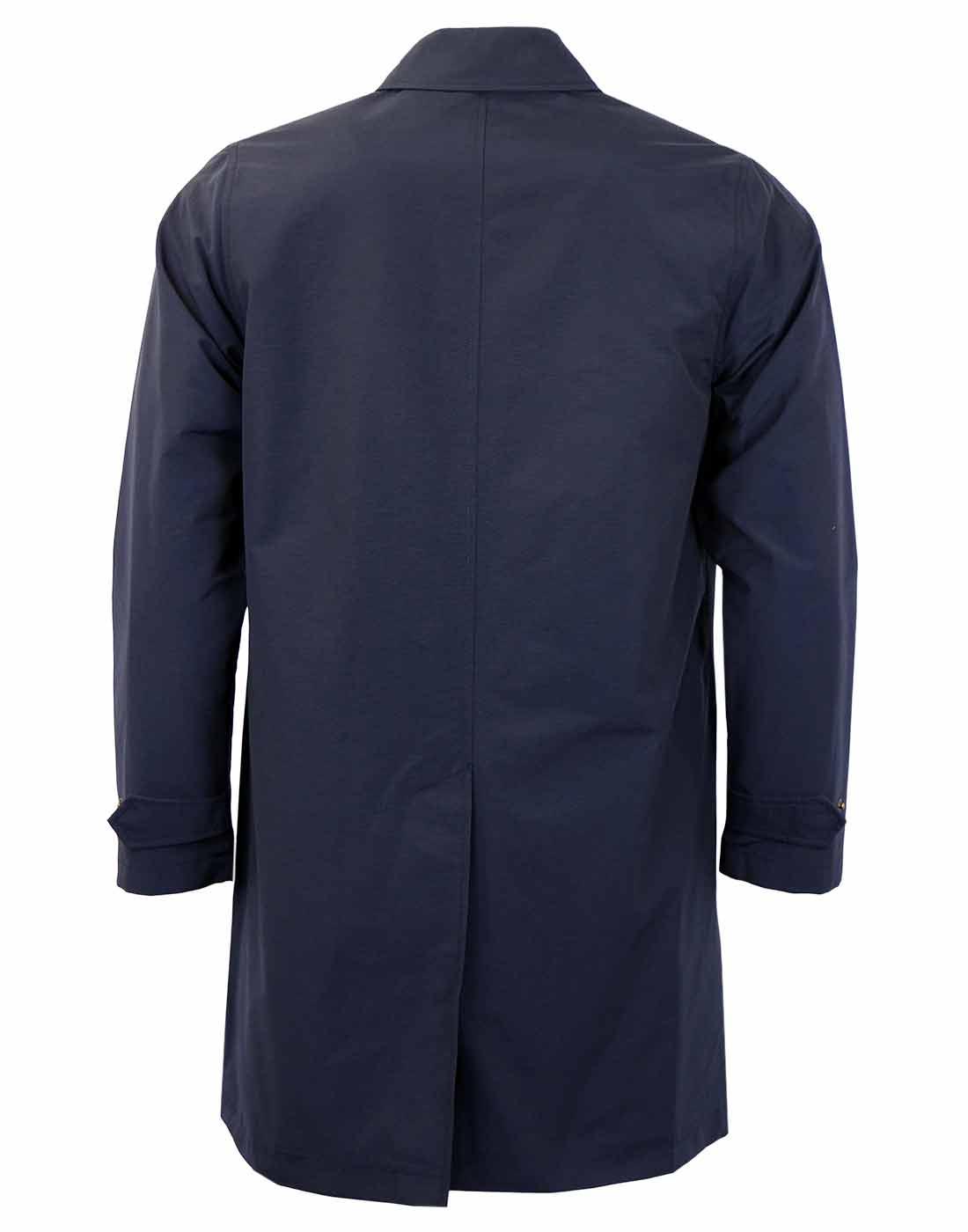 GABICCI VINTAGE Retro Mod Water Resistant Mac Jacket in Navy