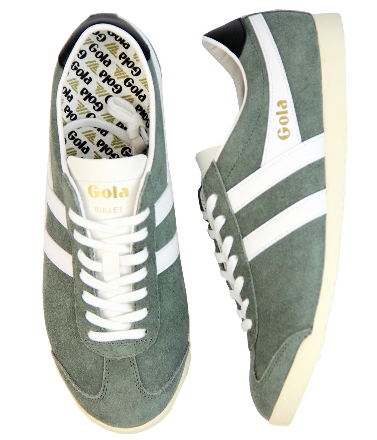 GOLA Bullet Retro Indie Suede Trainers in Grey/White