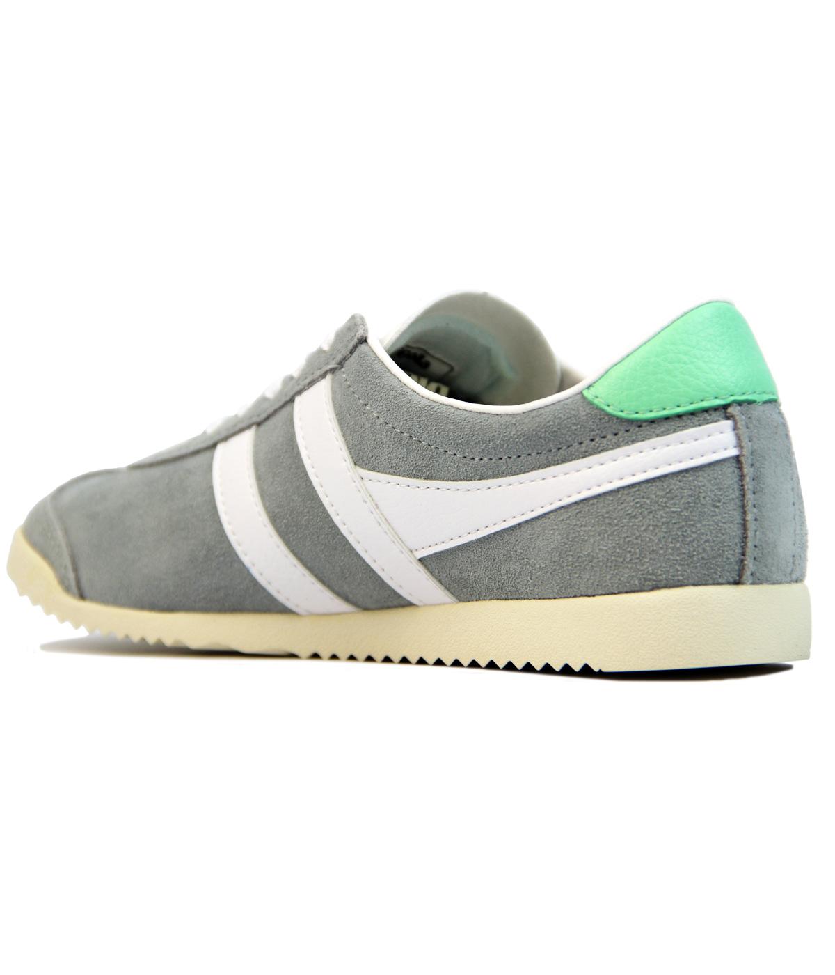 GOLA Bullet Womens Retro Suede Trainers in Grey/White