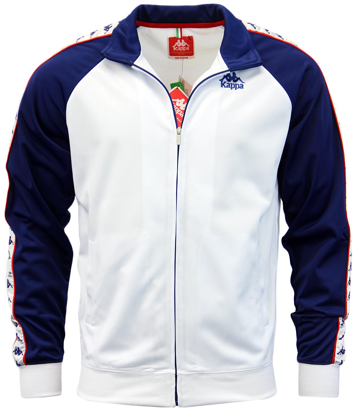KAPPA Britannia Retro 80s Contrast Sleeves Track Top White/Blue