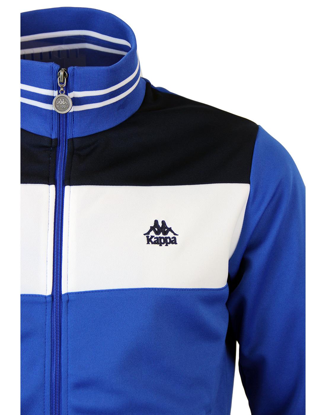 KAPPA Corina Block Panel Retro 80s Track Top in Blue