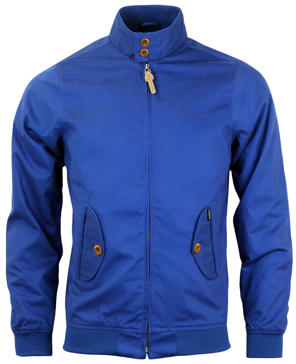 LAMBRETTA Retro 60s Mod Classic Harrington Jacket in Royal Blue