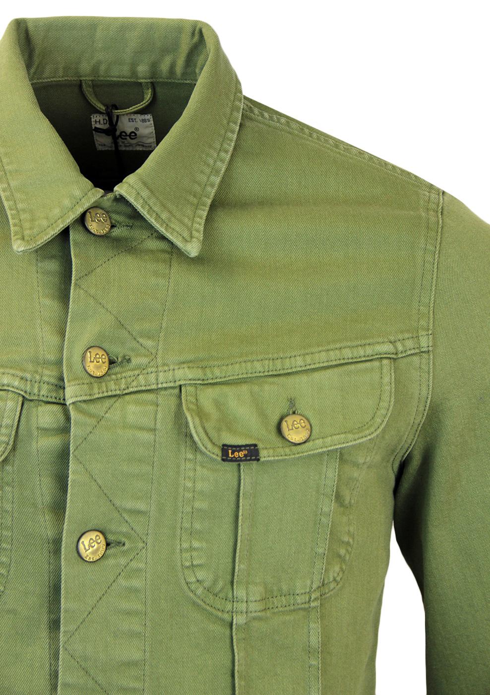 LEE Rider Retro 60s Mod Slim Fit Denim Jacket in Green