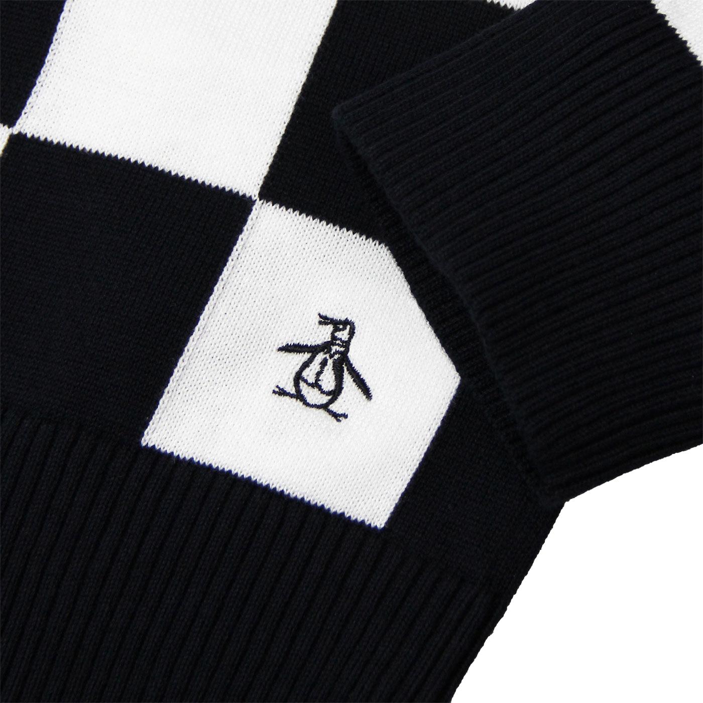 ORIGINAL PENGUIN Men's Mod Checkerboard Jumper Navy