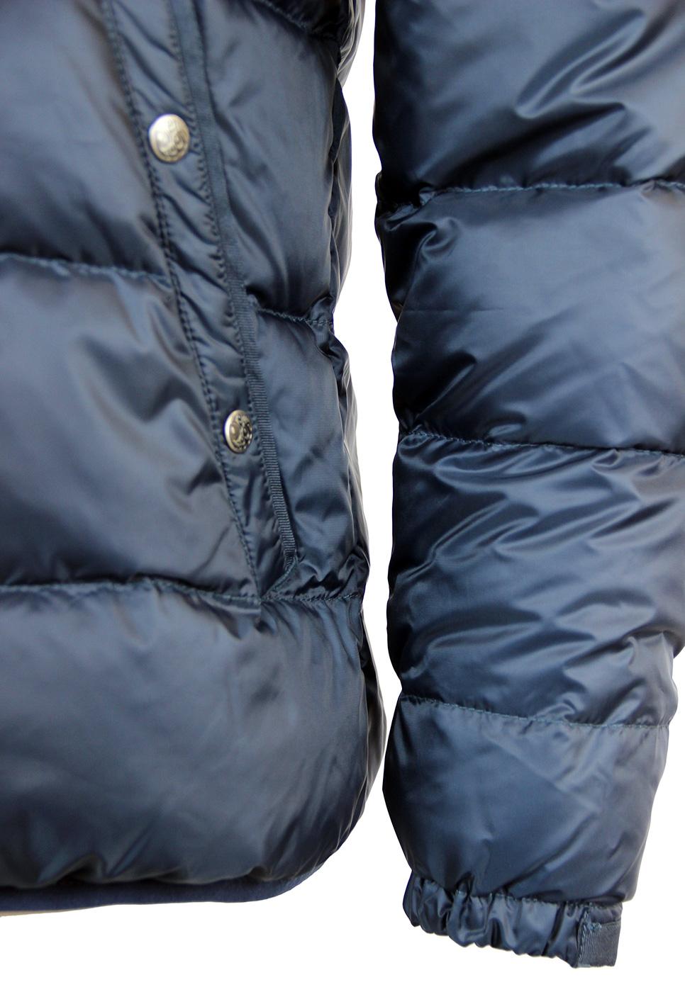 PRETTY GREEN Northway Retro Padded Jacket in Blue