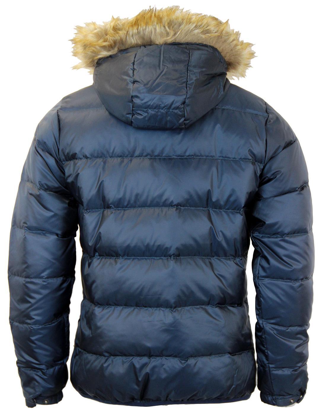 PRETTY GREEN Northway Retro Padded Jacket in Blue