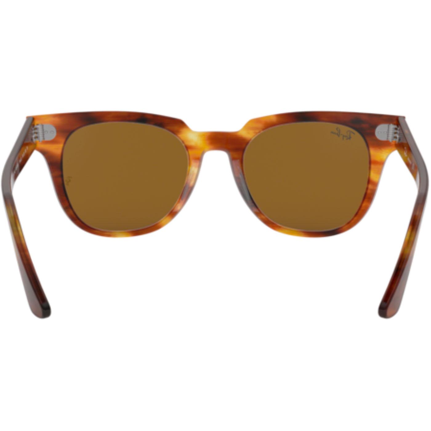 RAY-BAN 'Meteor' Retro Wayfarer Sunglasses in Havana Brown
