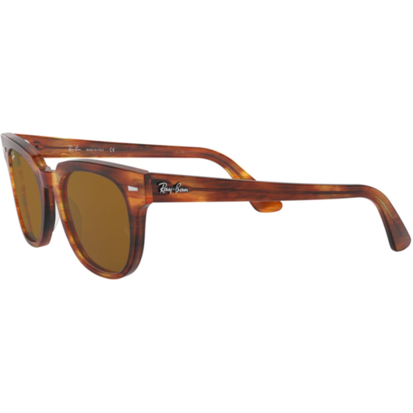RAY-BAN 'Meteor' Retro Wayfarer Sunglasses in Havana Brown