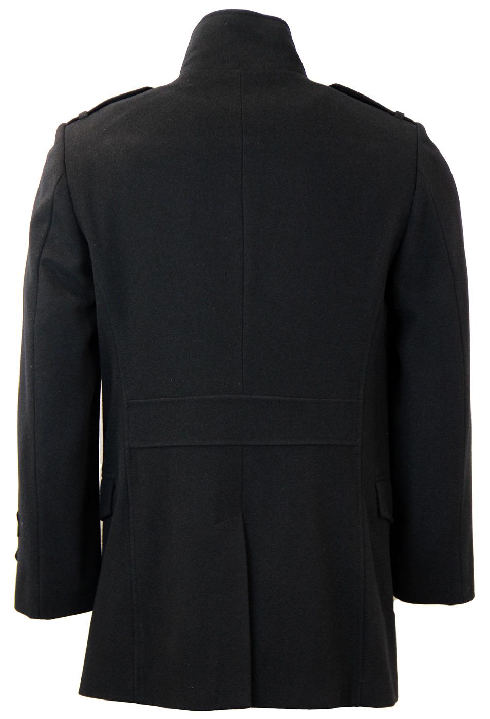 SCOTT Wool Cashmere Blend Double Breasted Jacket in Black