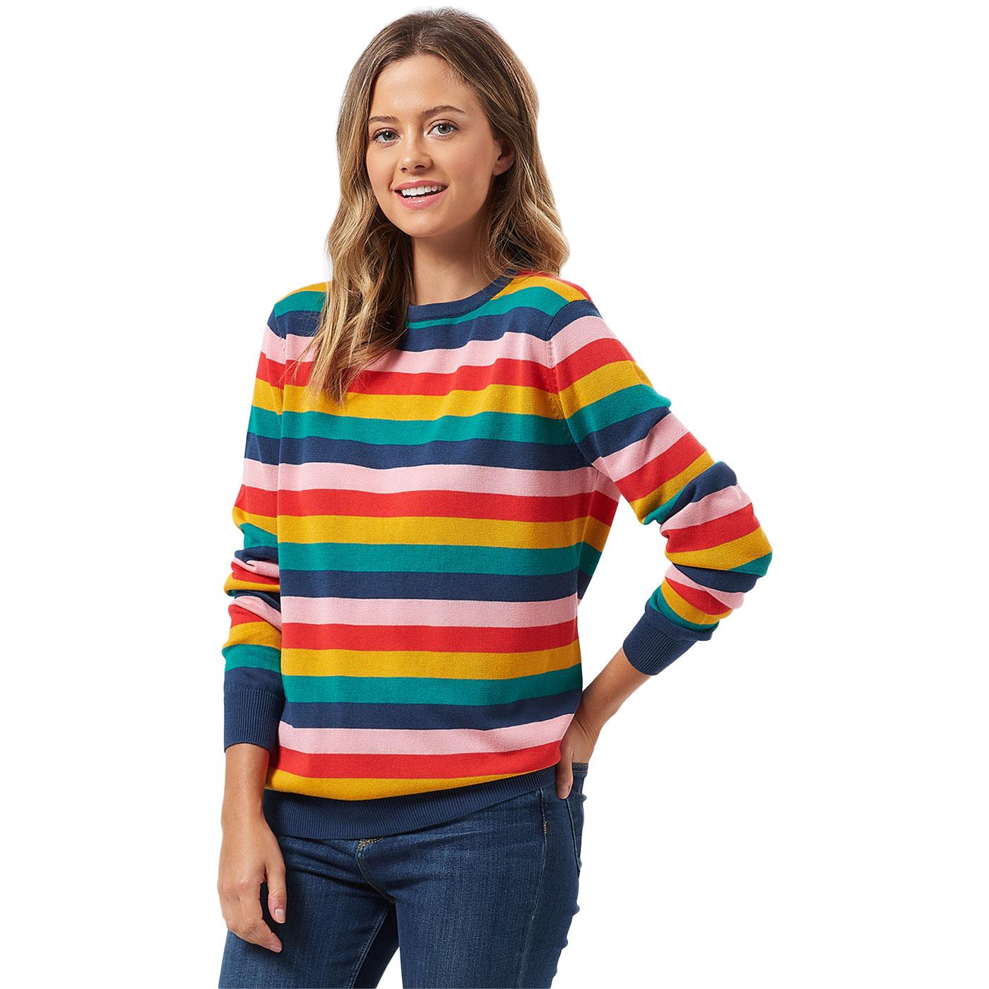 SUGARHILL BRIGHTON Rita Retro 70s Rainbow Jumper