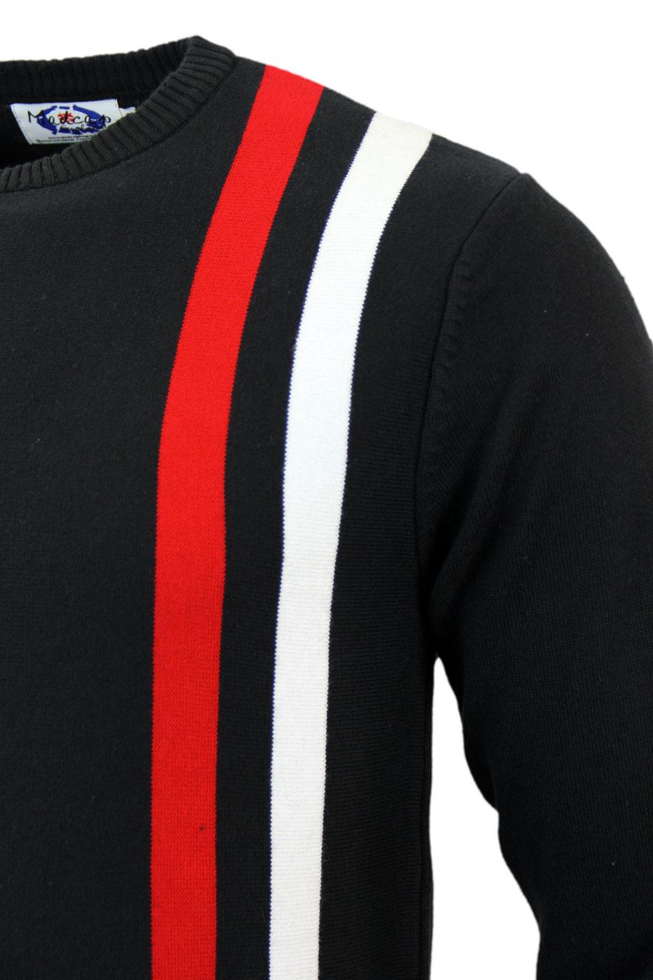 Madcap England Mens Retro 60s Mod Racing Jumper with Twin Stripes Men's ...