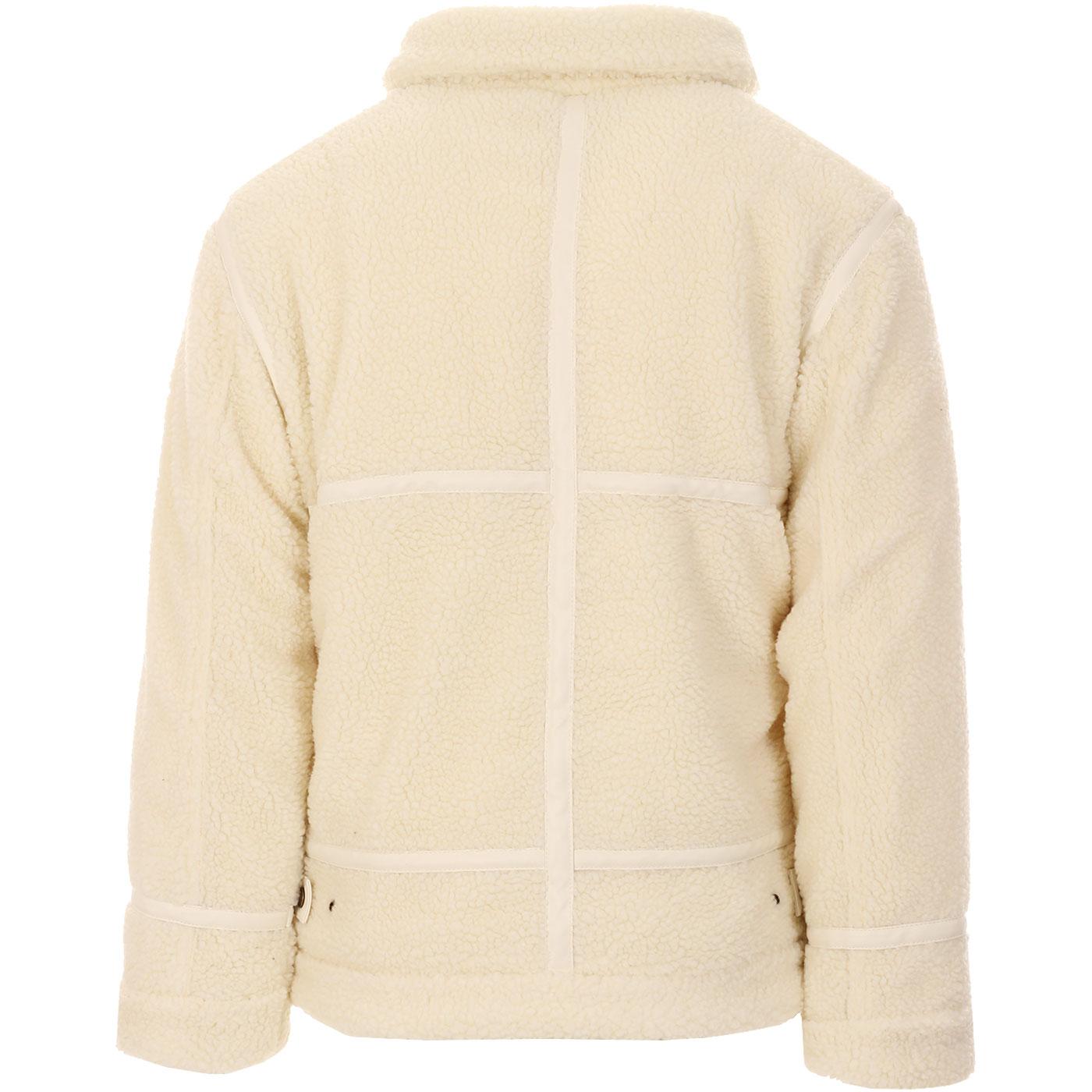 ALPHA INDUSTRIES B3 Teddy Retro Flight Jacket in Off White