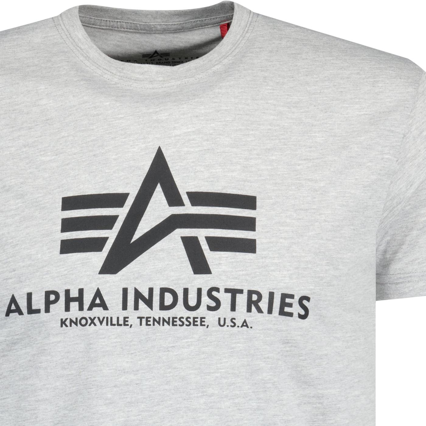 Alpha Industries Basic Logo Tee 2 Pack in Grey and Blue