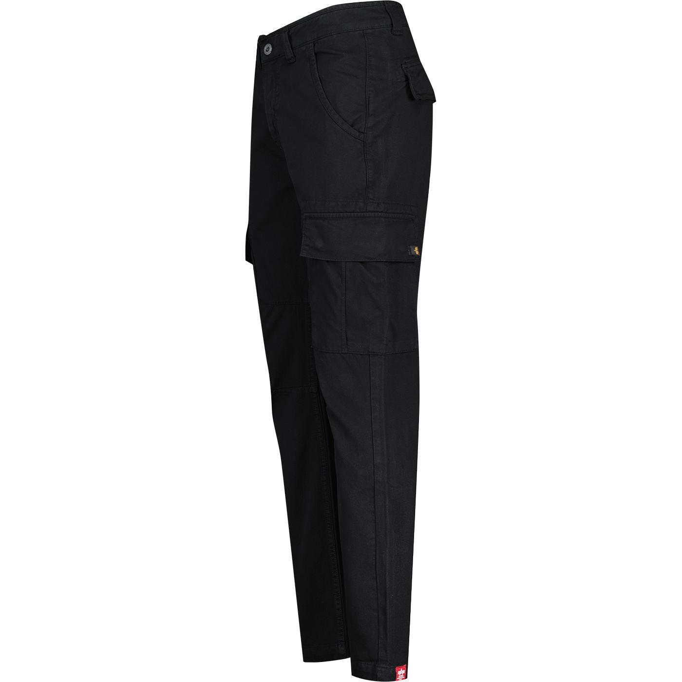 ALPHA Industries Agent Retro Combat Trousers in Black