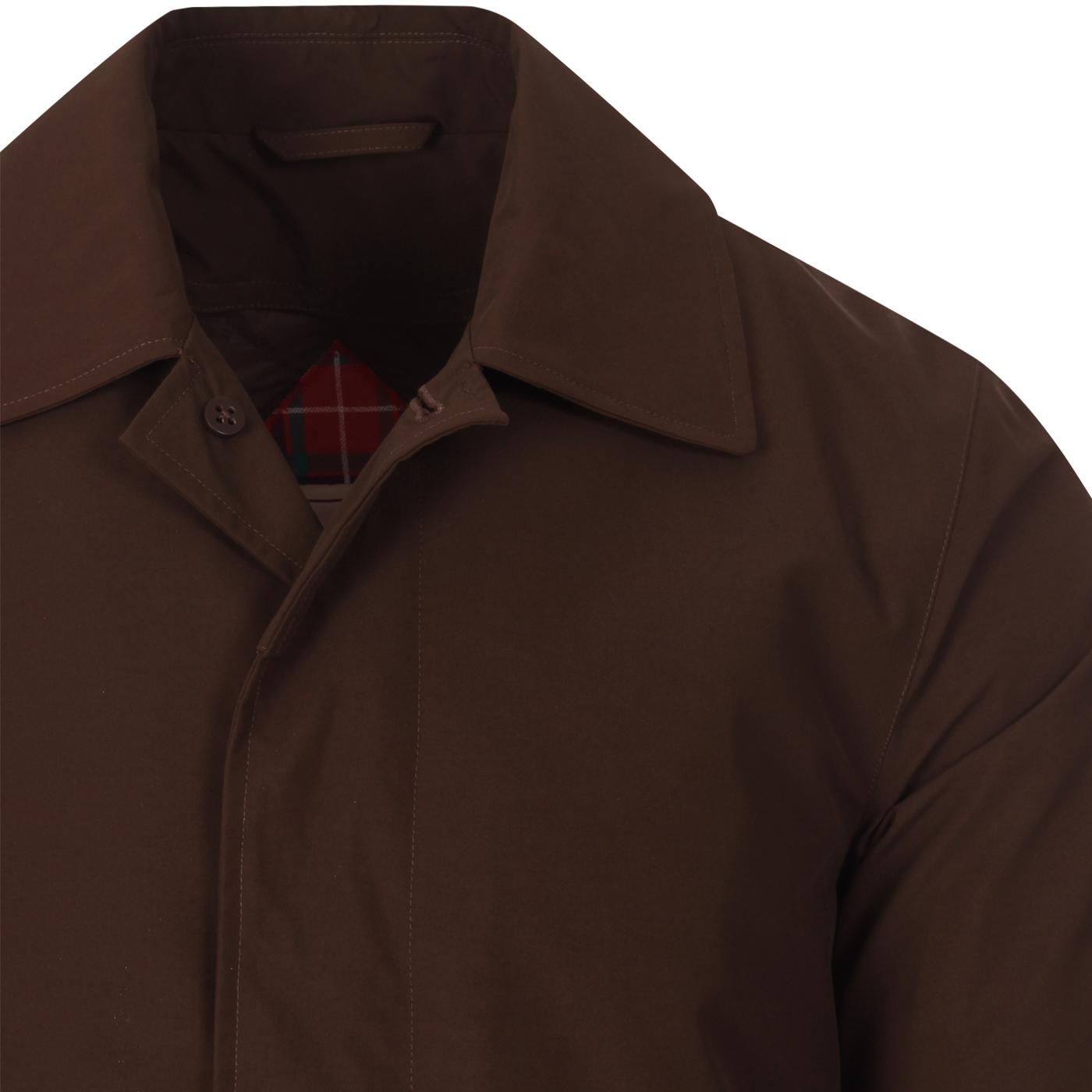 BARACUTA G10 Detachable Lining Mod Raincoat in Chocolate