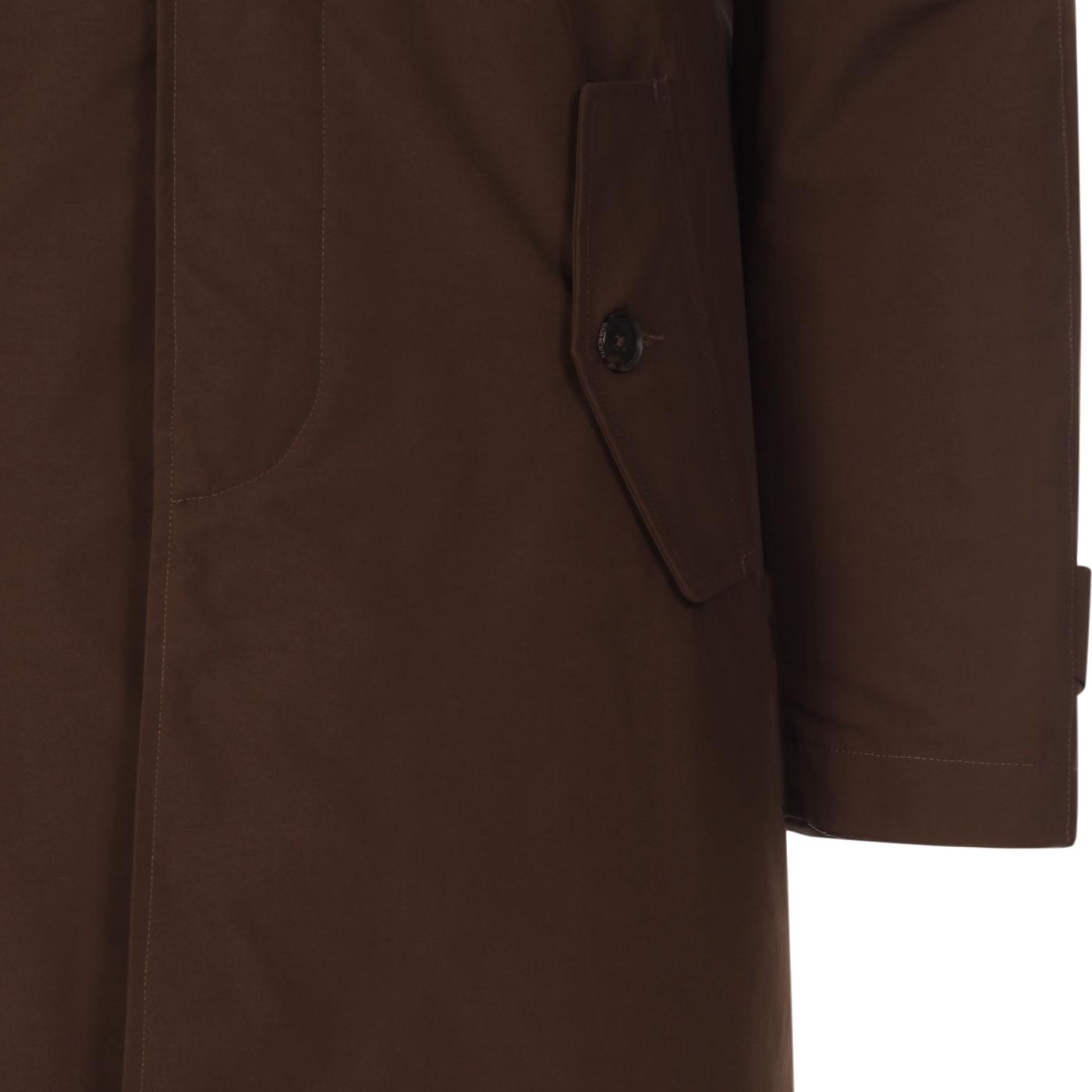 BARACUTA G10 Detachable Lining Mod Raincoat in Chocolate
