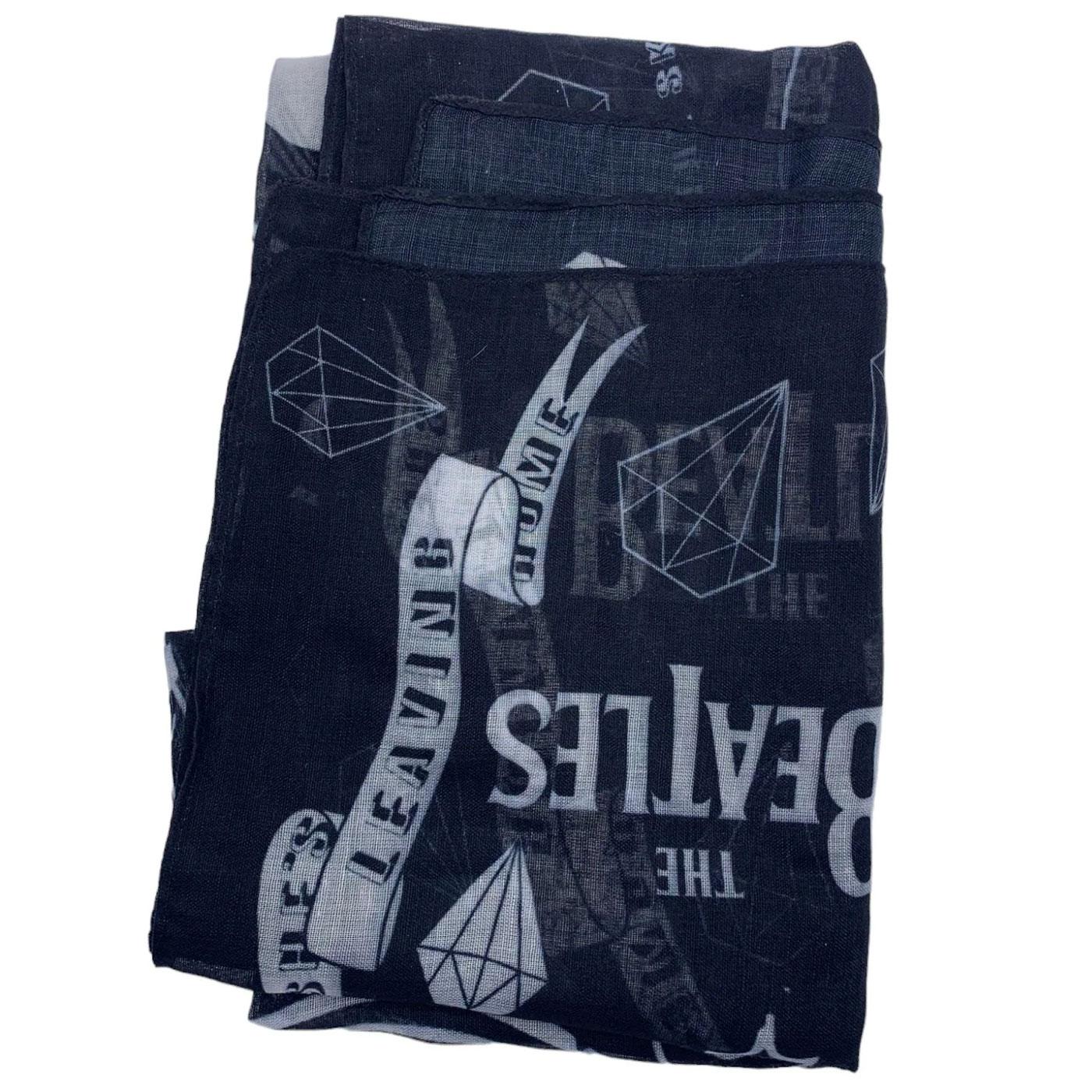 The Beatles Sgt Pepper Black & White Long Length Retro Scarf