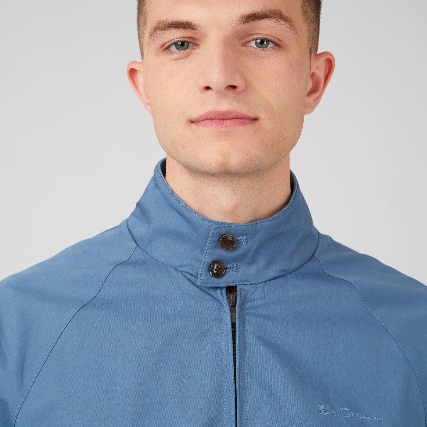 Ben Sherman Mod Signature Harrington Jacket in Blue Shadow