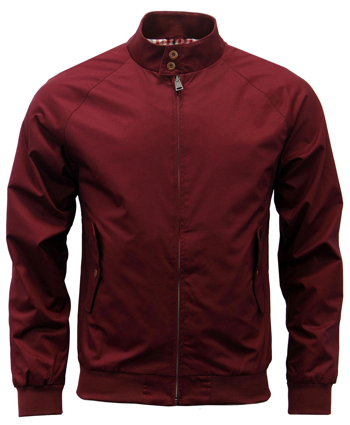 BEN SHERMAN Retro 60s Mod Cotton Harrington Jacket in Port Royale