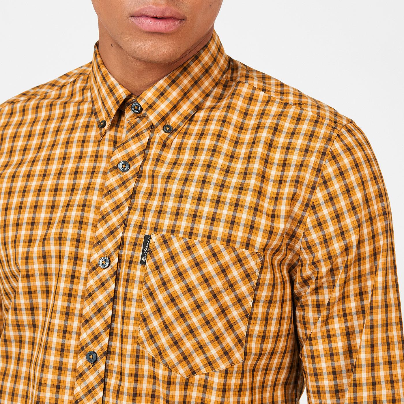 Ben Sherman Mod Signature House Check L/S Shirt in Mustard