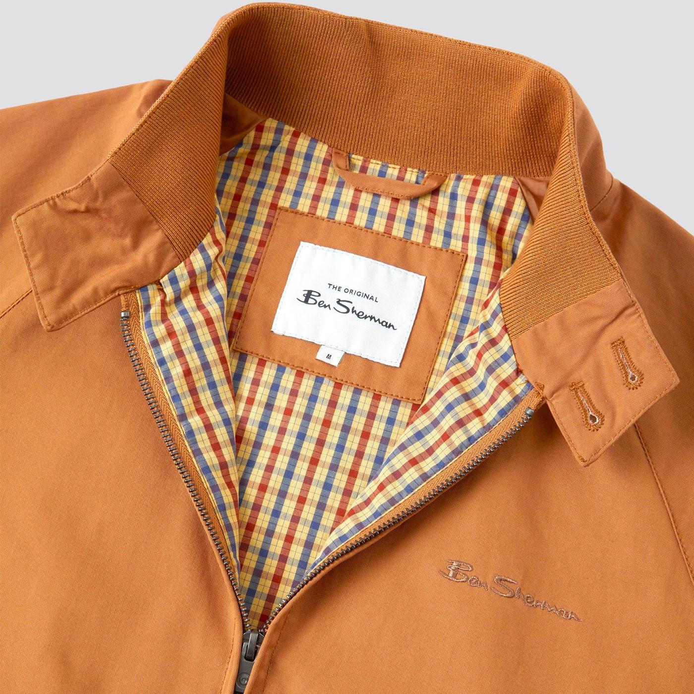 Ben Sherman Retro 60s Mod Harrington Jacket in Orange