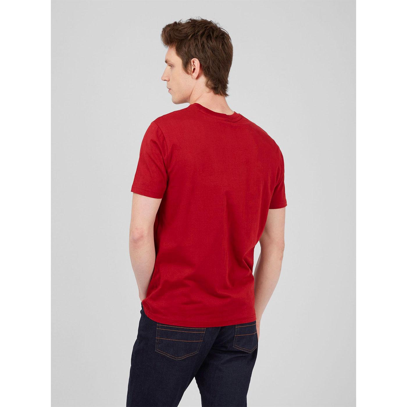 BEN SHERMAN Men's Retro 70s Stripe T-Shirt in Red