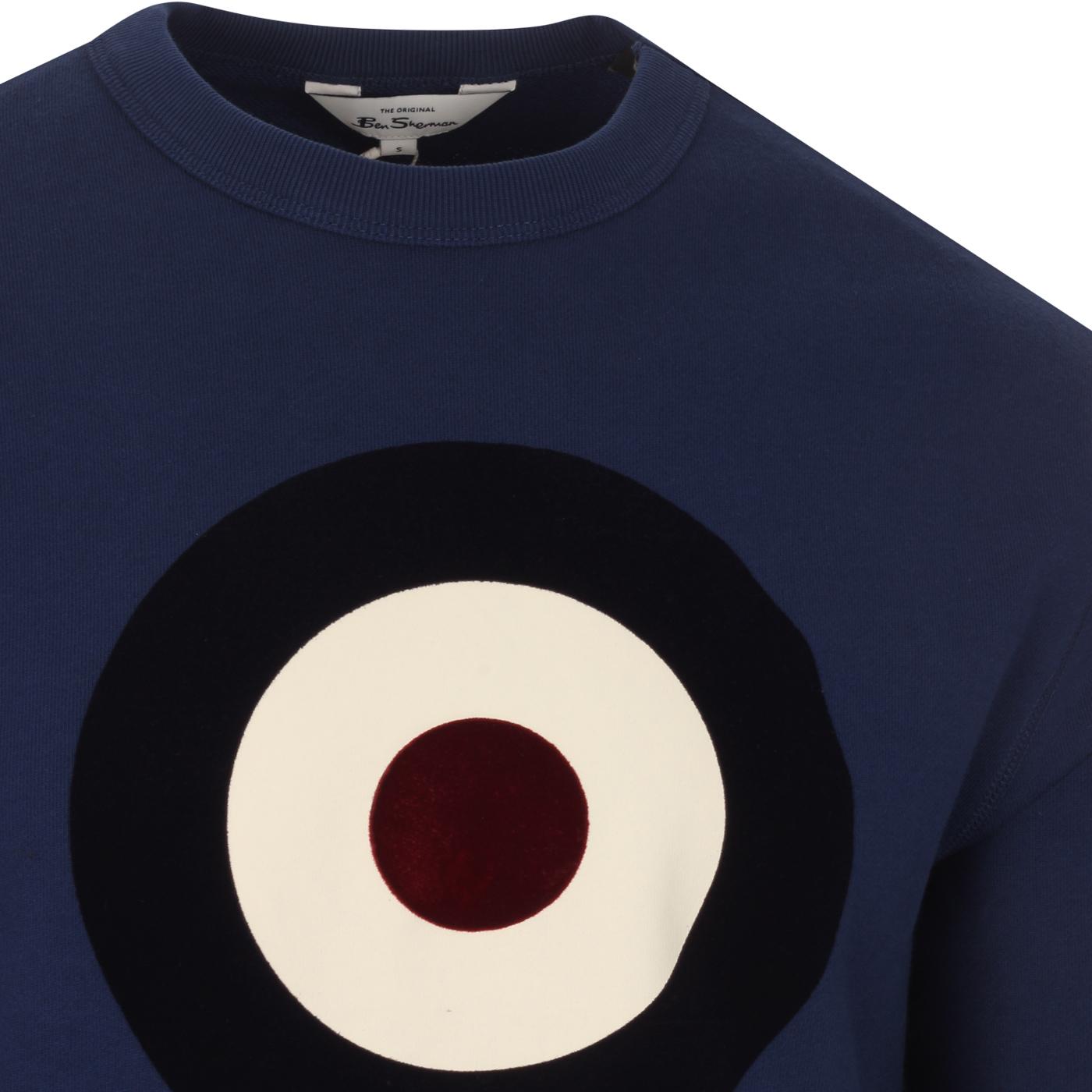BEN SHERMAN Retro Mod Target Signature Sweatshirt in Ink