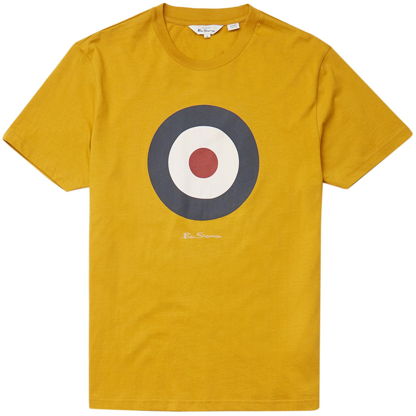 BEN SHERMAN 60s Pop Art Signature Mod Target Tee Mustard