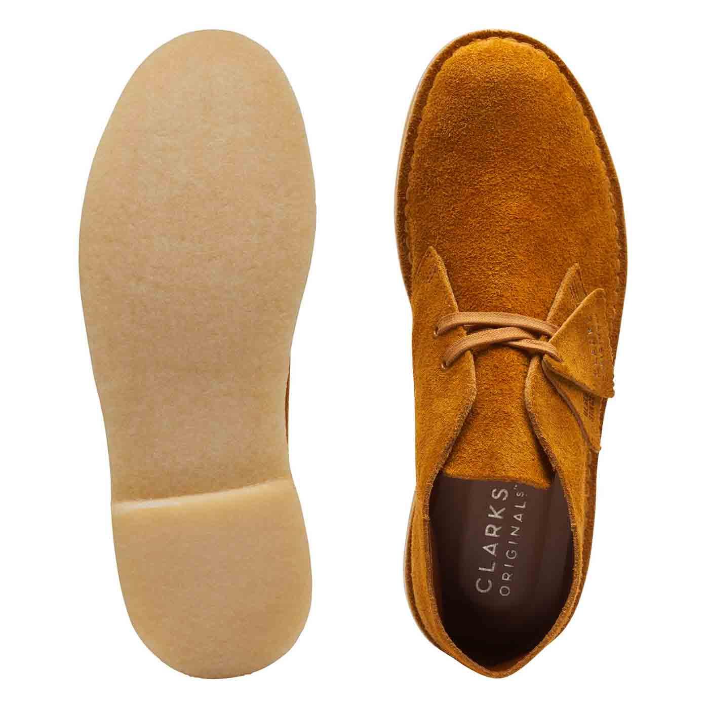 Clarks Originals Men's Mod Suede Desert Boots in Brown Orange