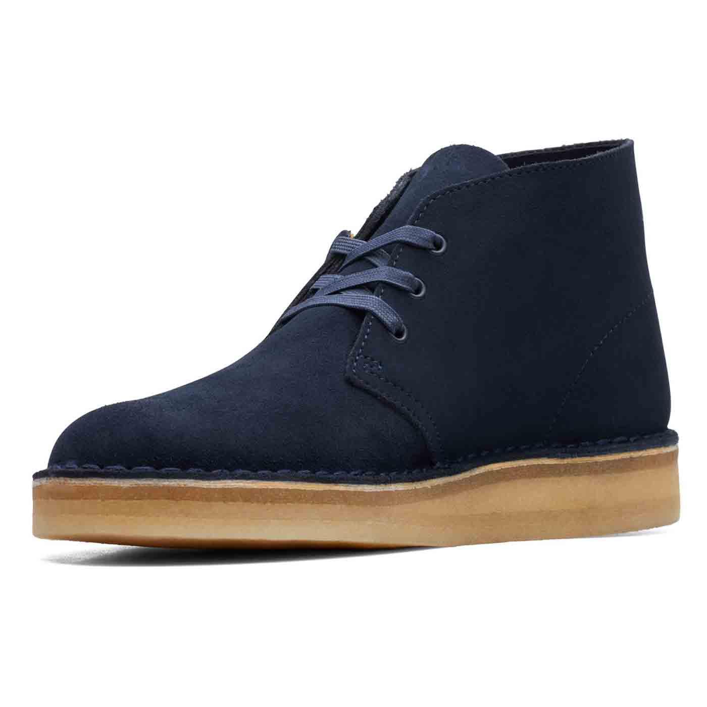 Desert Coal CLARKS Originals Suede Desert Boots in Navy
