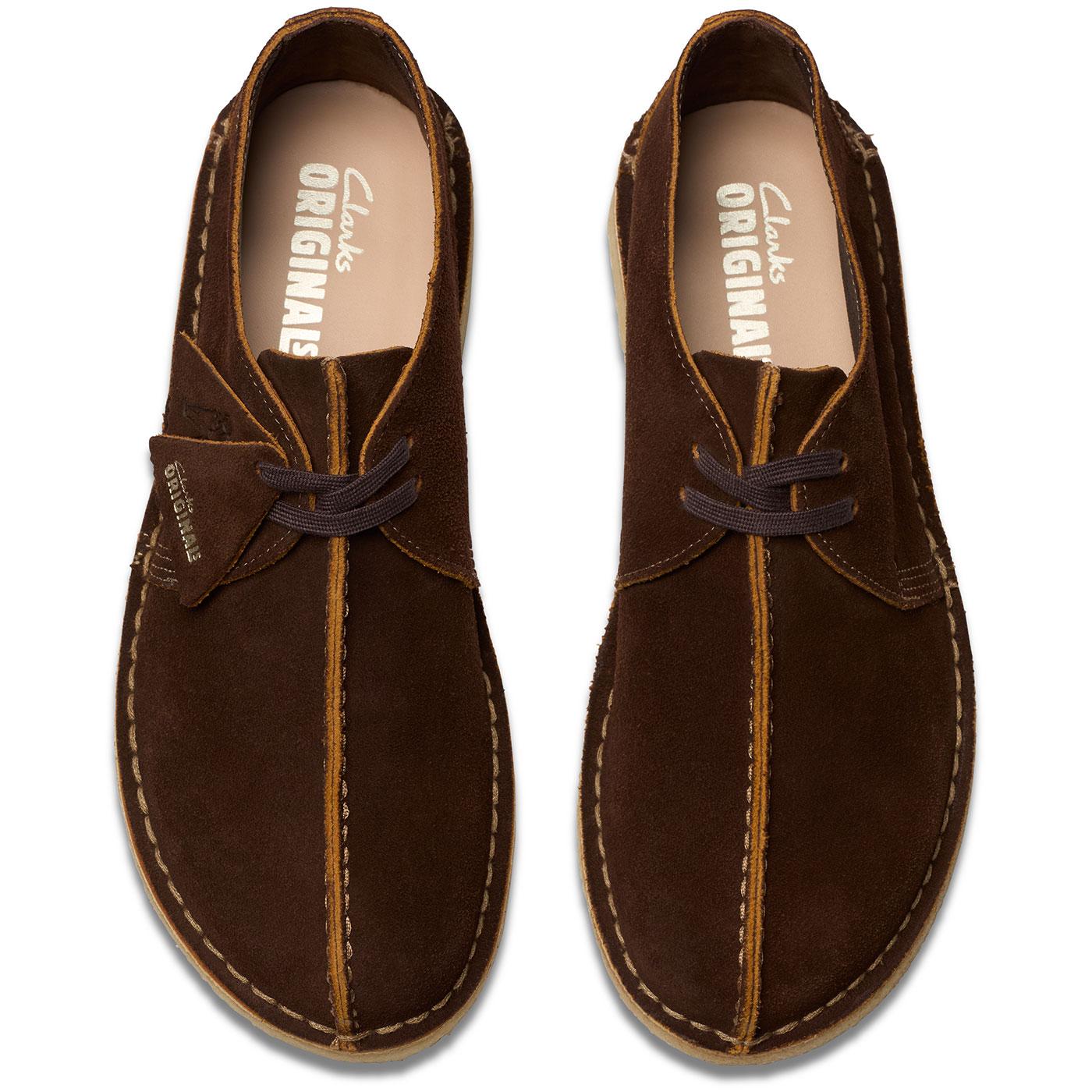Clarks Originals Desert Trek Chestnut Retro 70s Suede Shoes