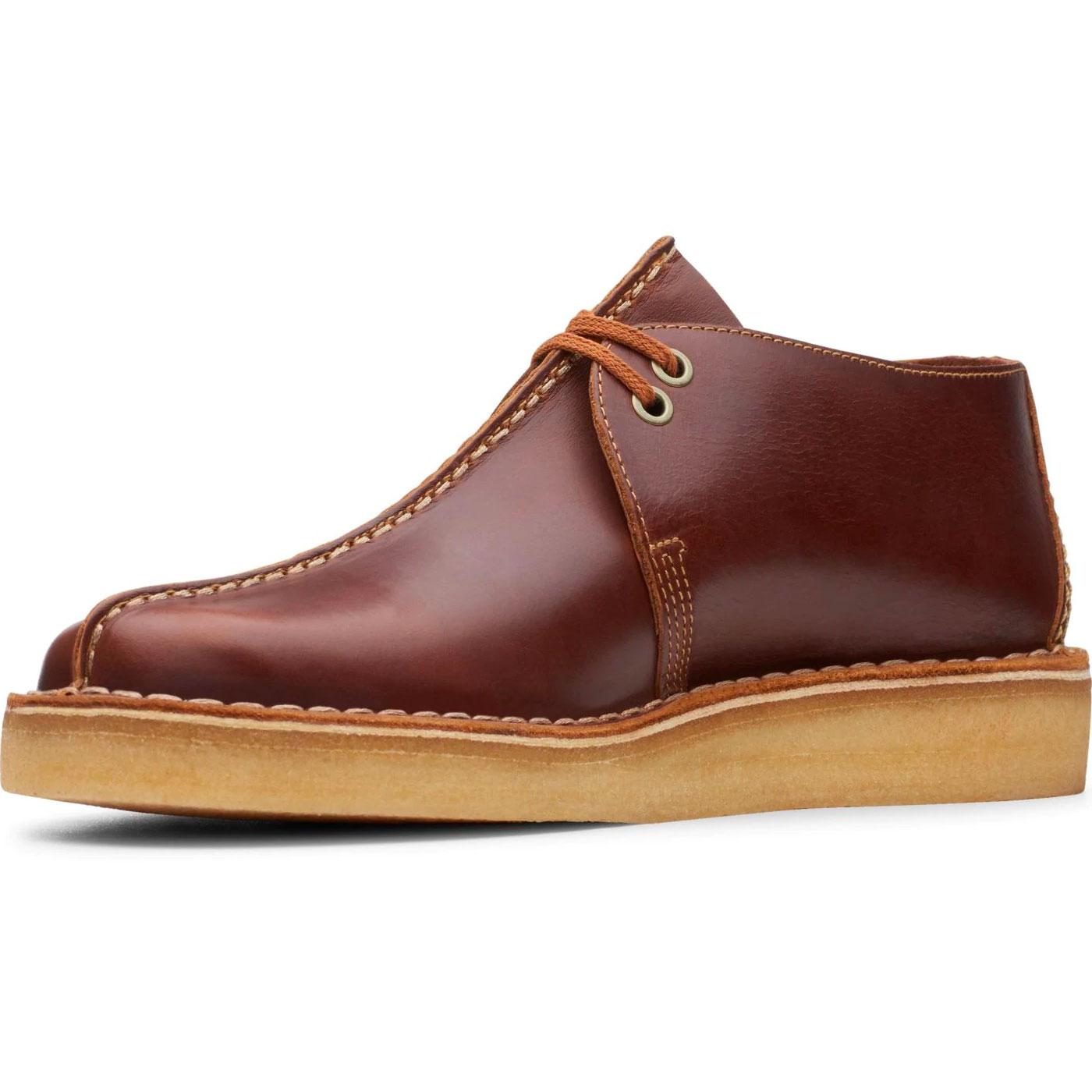 CLARKS ORIGINALS Desert Trek 60s Mod Tan Leather Shoes