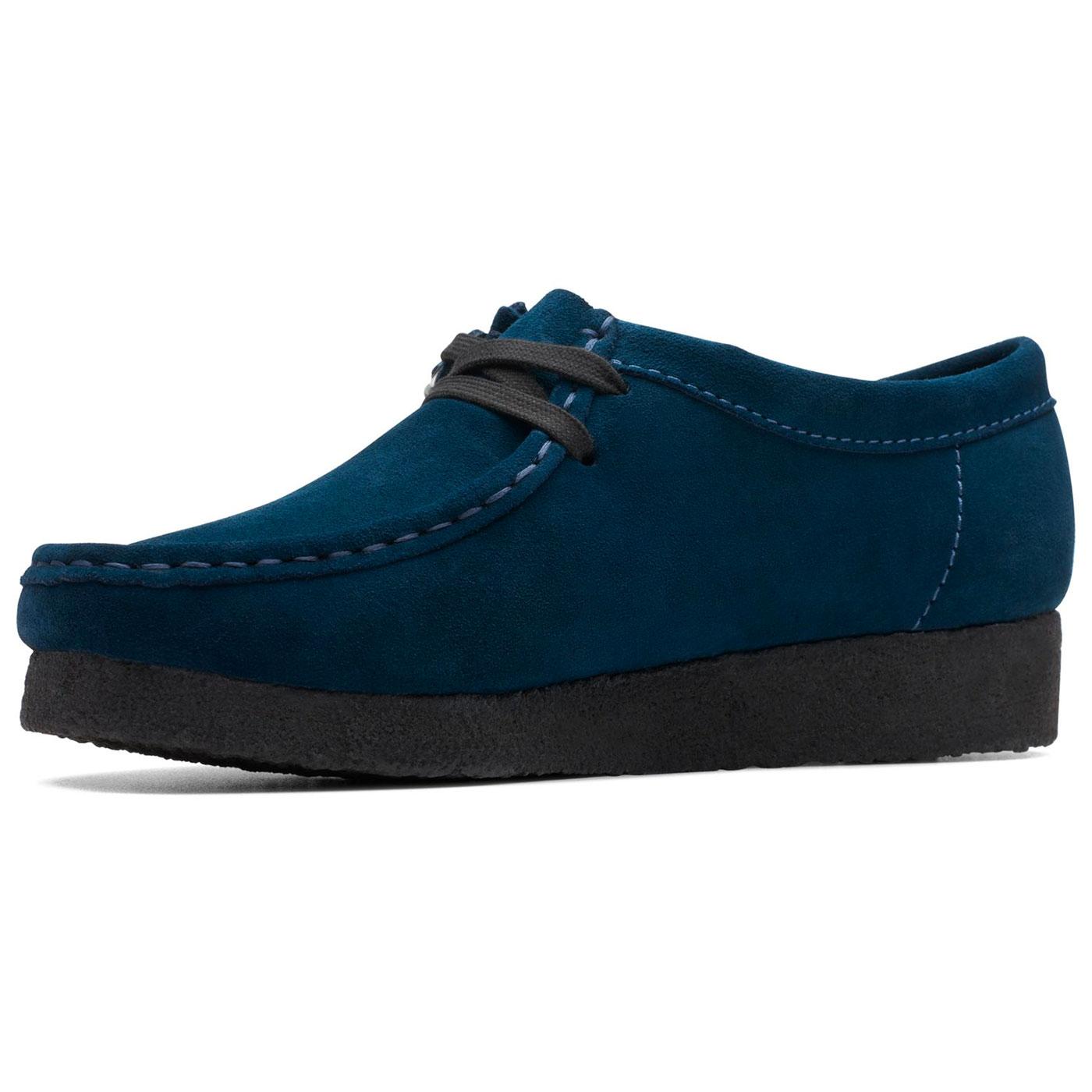 Clarks Originals Wallabee Women's Moccasin Shoes Deep Blue
