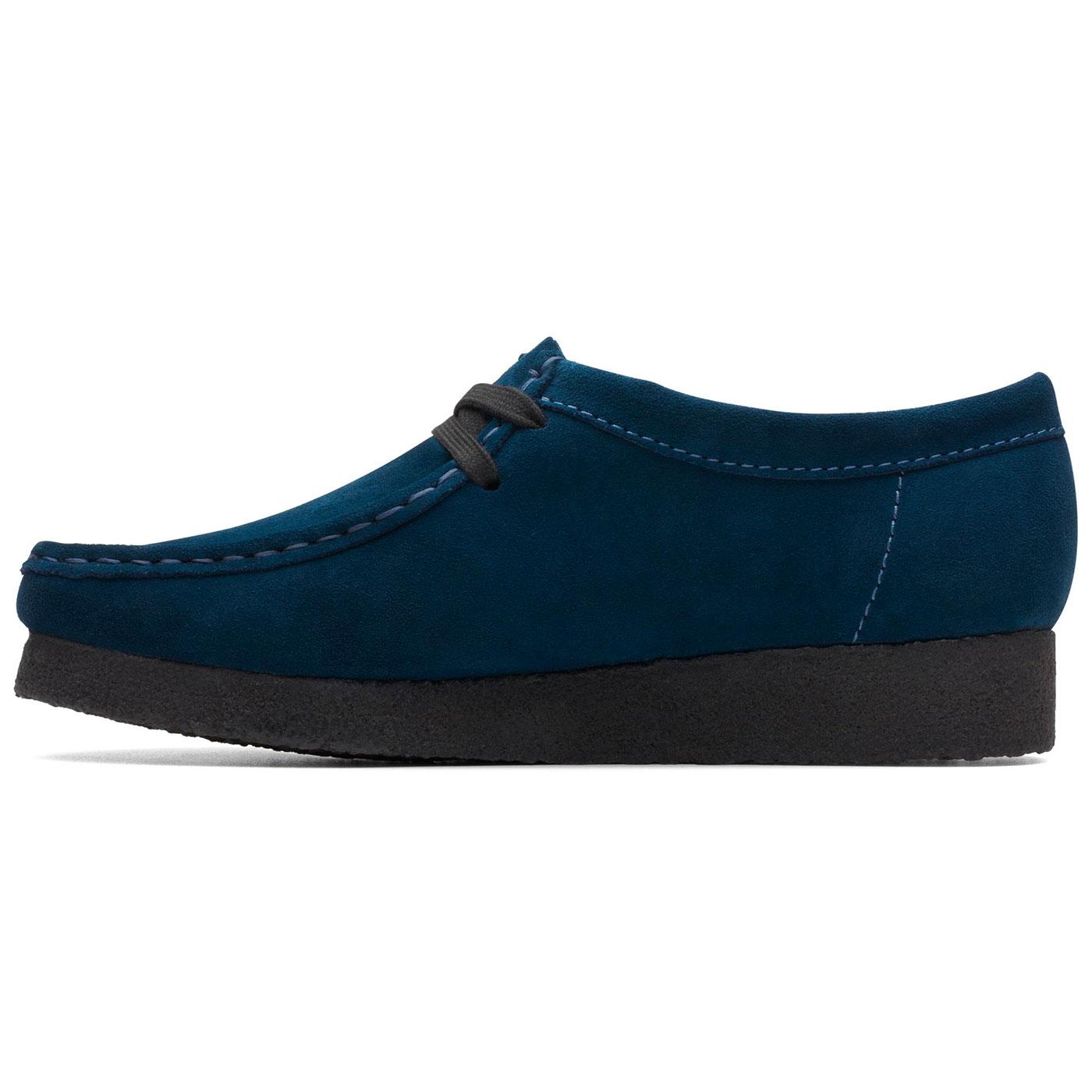 Clarks Originals Wallabee Women's Moccasin Shoes Deep Blue