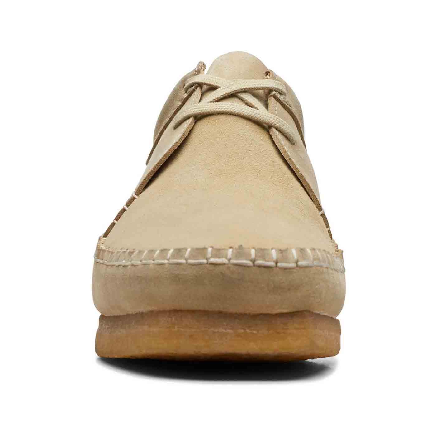 CLARKS ORIGINALS Weaver Suede Moccasin Shoes in Maple