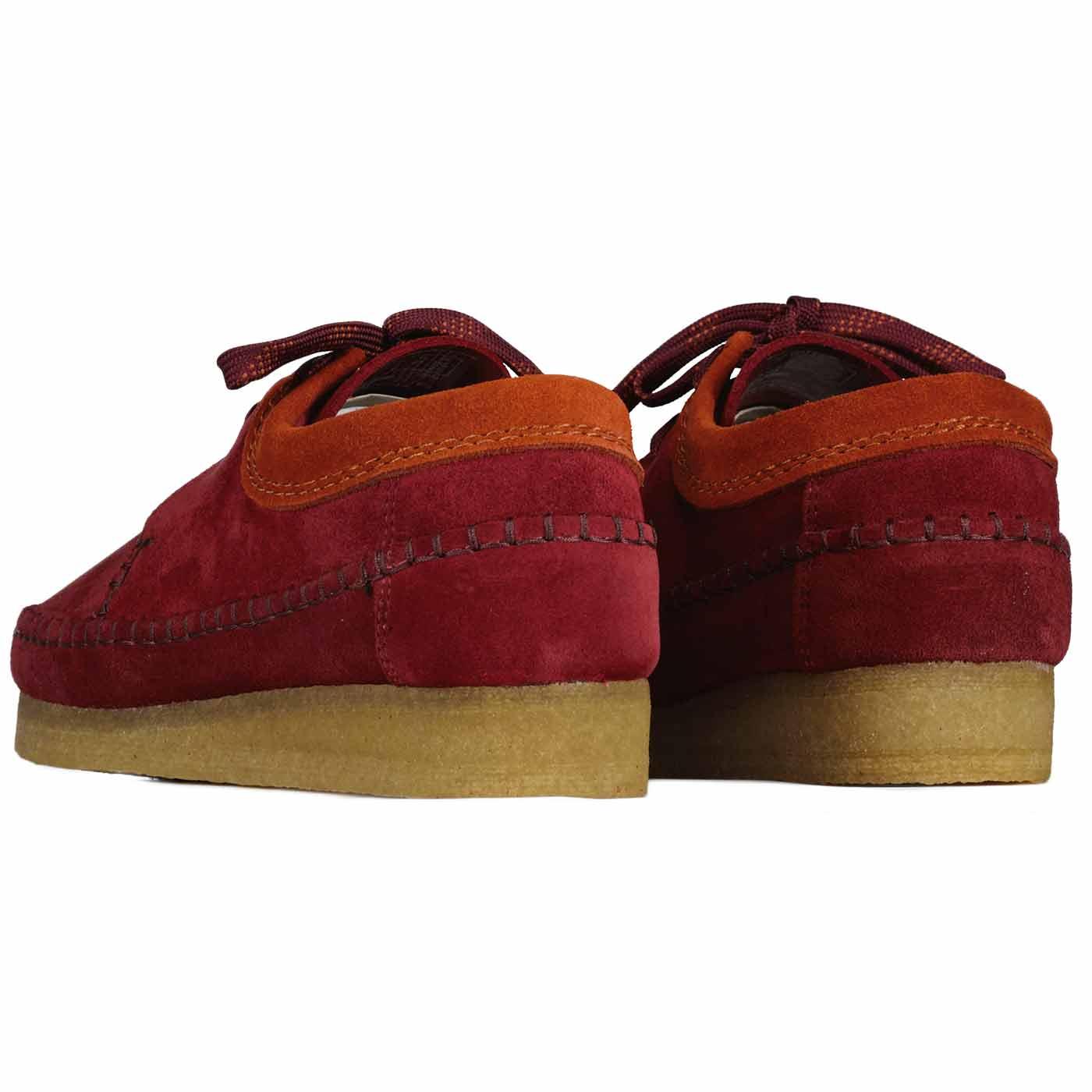 Weaver CLARKS ORIGINALS 70s Mod Suede Shoes in Oxblood