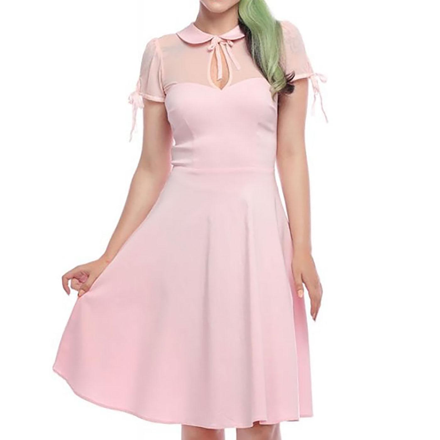 COLLECTIF Kitten Vintage Summer Plain Party Swing Dress P