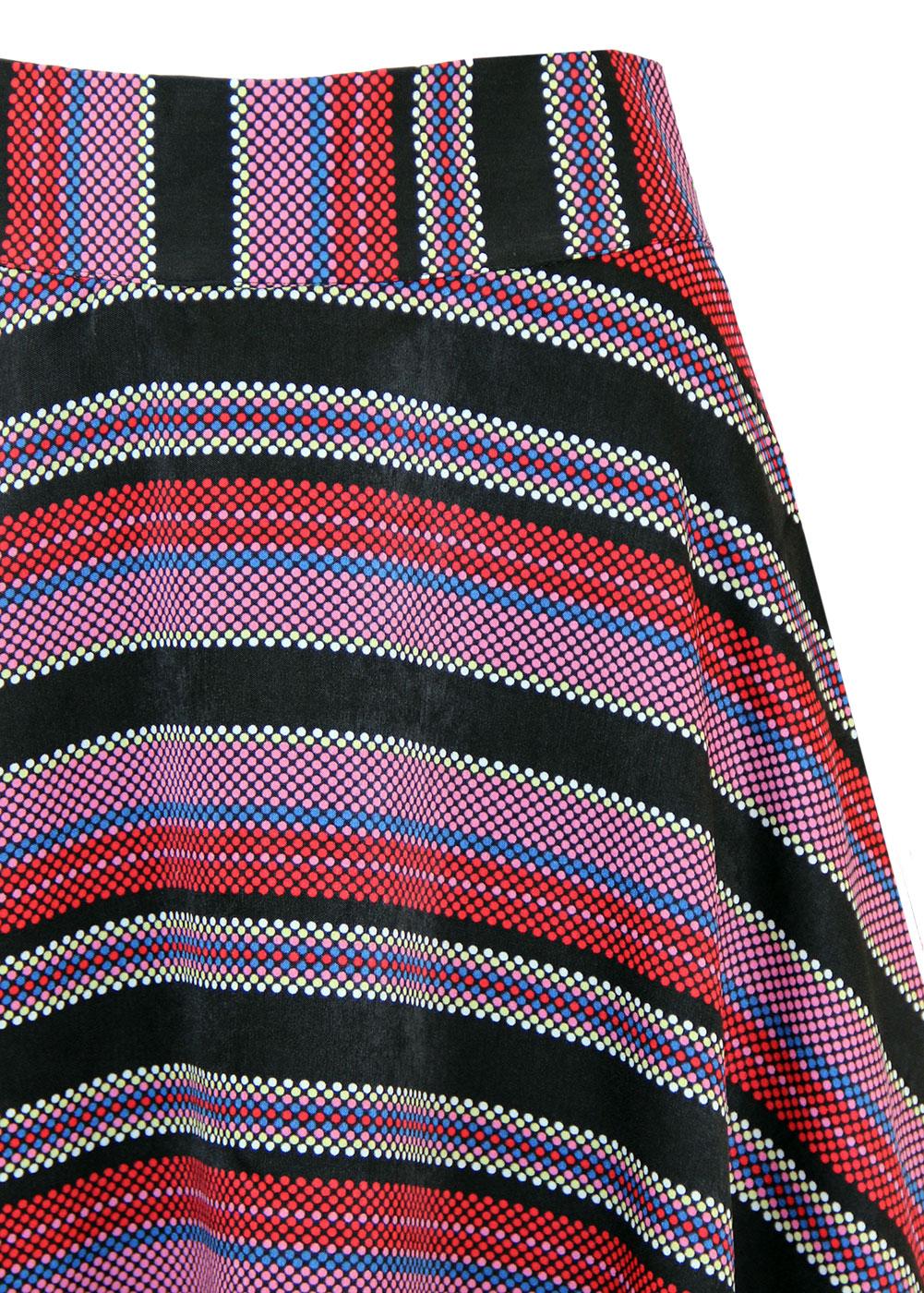 DARLING LONDON Ashleigh Retro 60s Vintage Skirt In Black