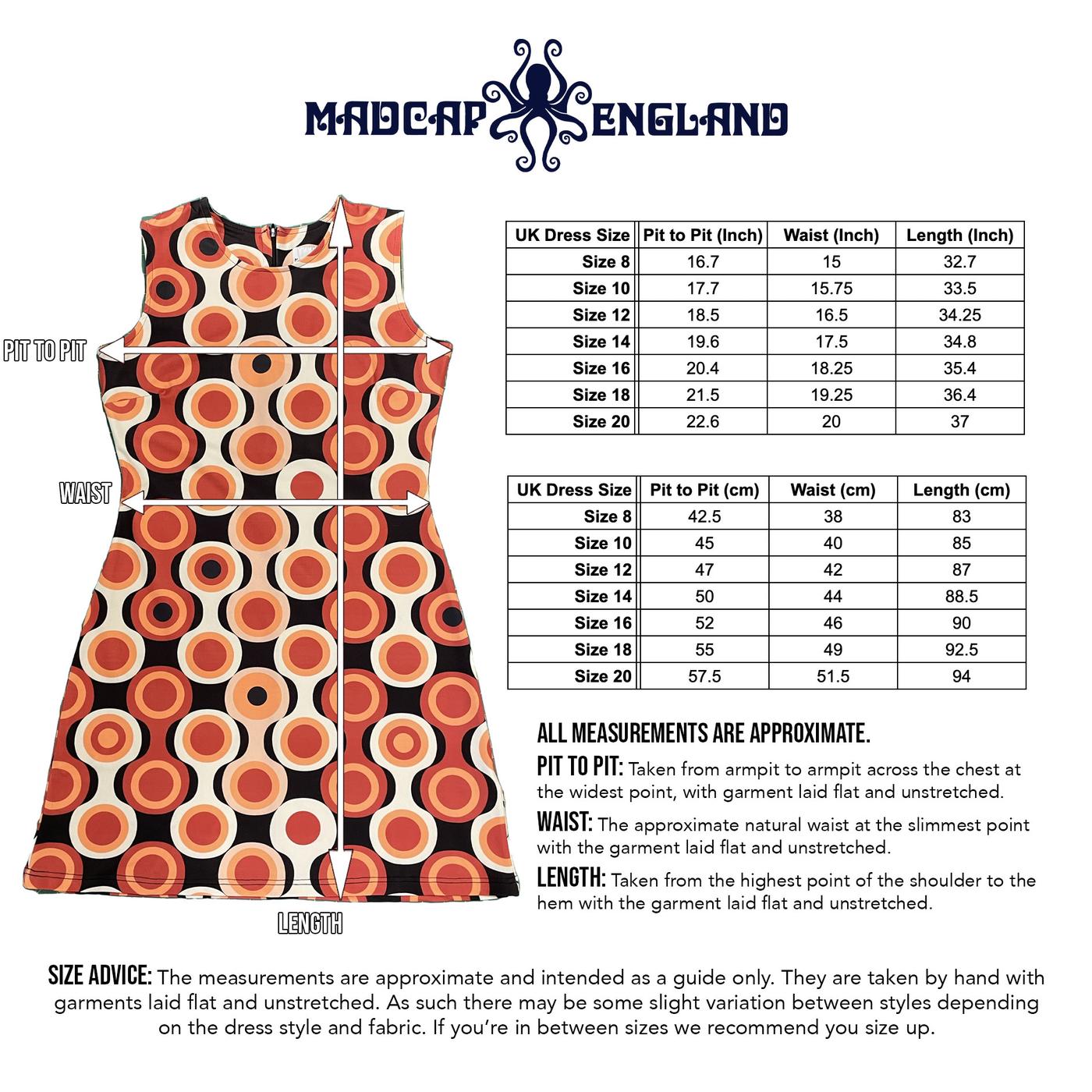 Madcap England Daytripper Retro 1960s Oz Targets Shift Dress