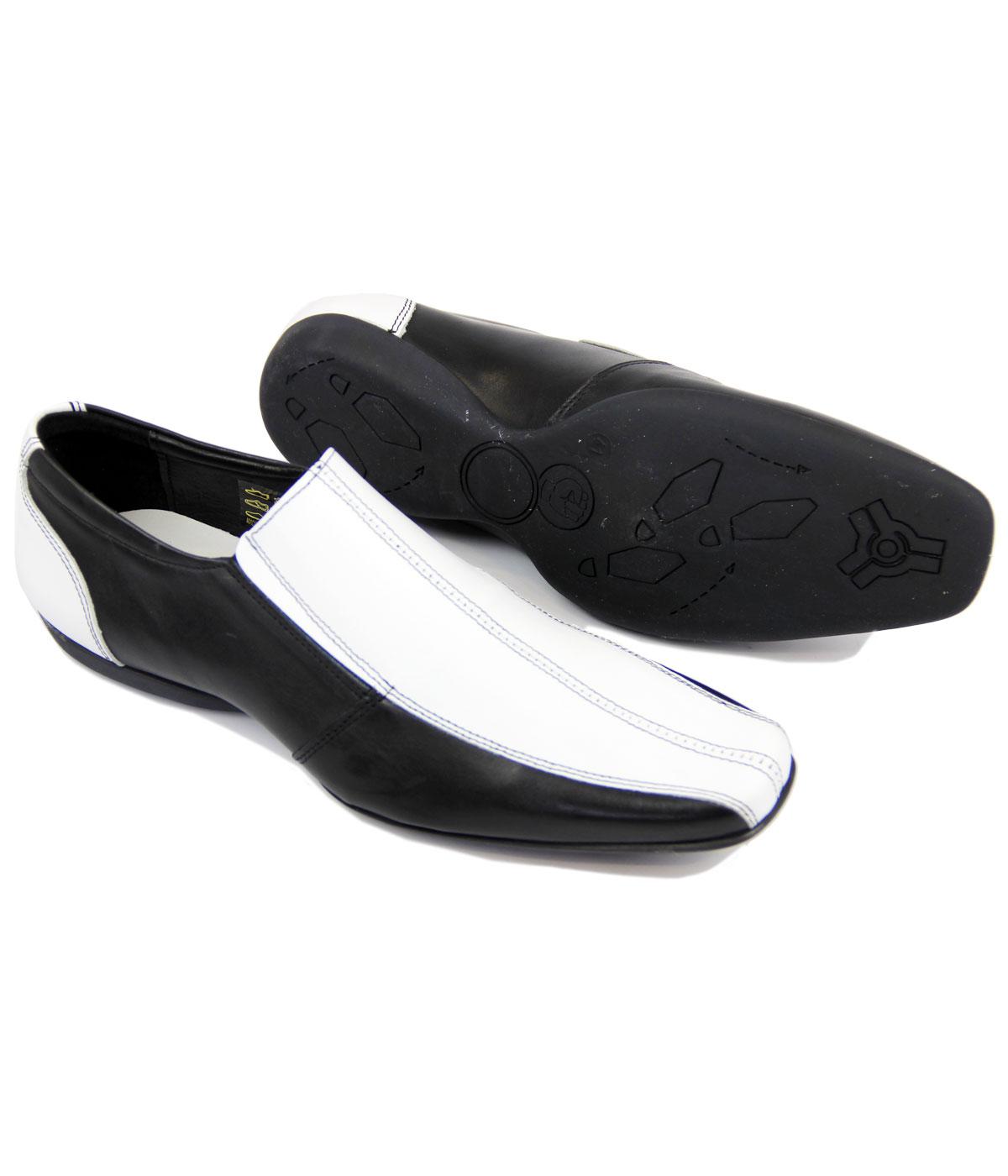 DELICIOUS JUNCTION Eton Retro Mod 2-Tone Slip On Loafers